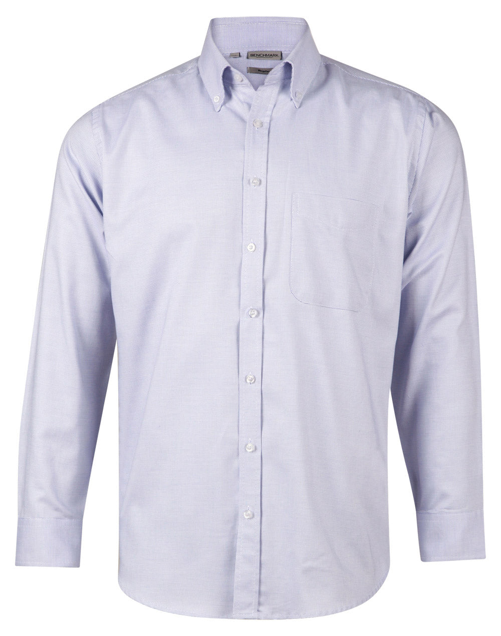 Benchmark M7922 Men's Dot Contrast Long Sleeve Shirt - Workwear ...